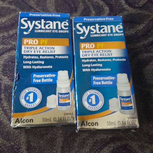 Systane Pro PF Triple Action Dry Eye Relief 10mL New--LOT OF 3--EXP: 08 ...