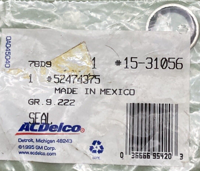 NEW GENUINE ACDELCO 15-31056 SEAL A/C Refrigerant Lines GM 52474375 | eBay