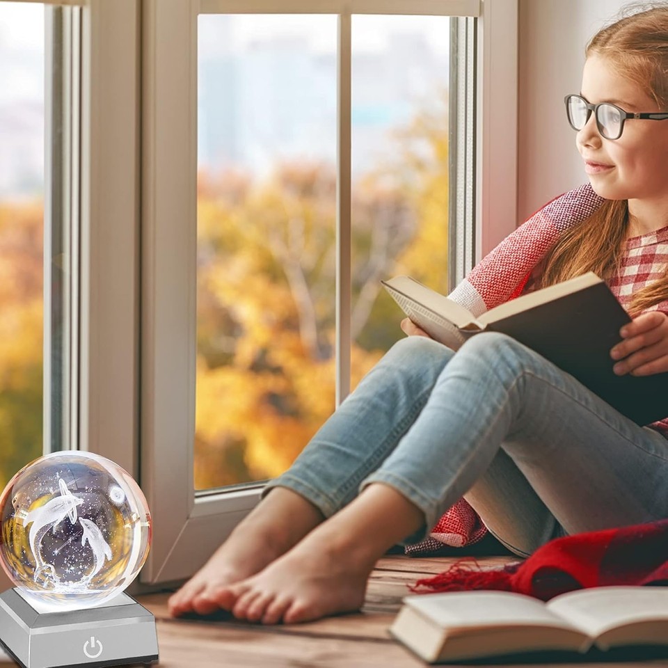 Elegant LED Light Base for Crystal Ball Display - Sensitive Touch ...