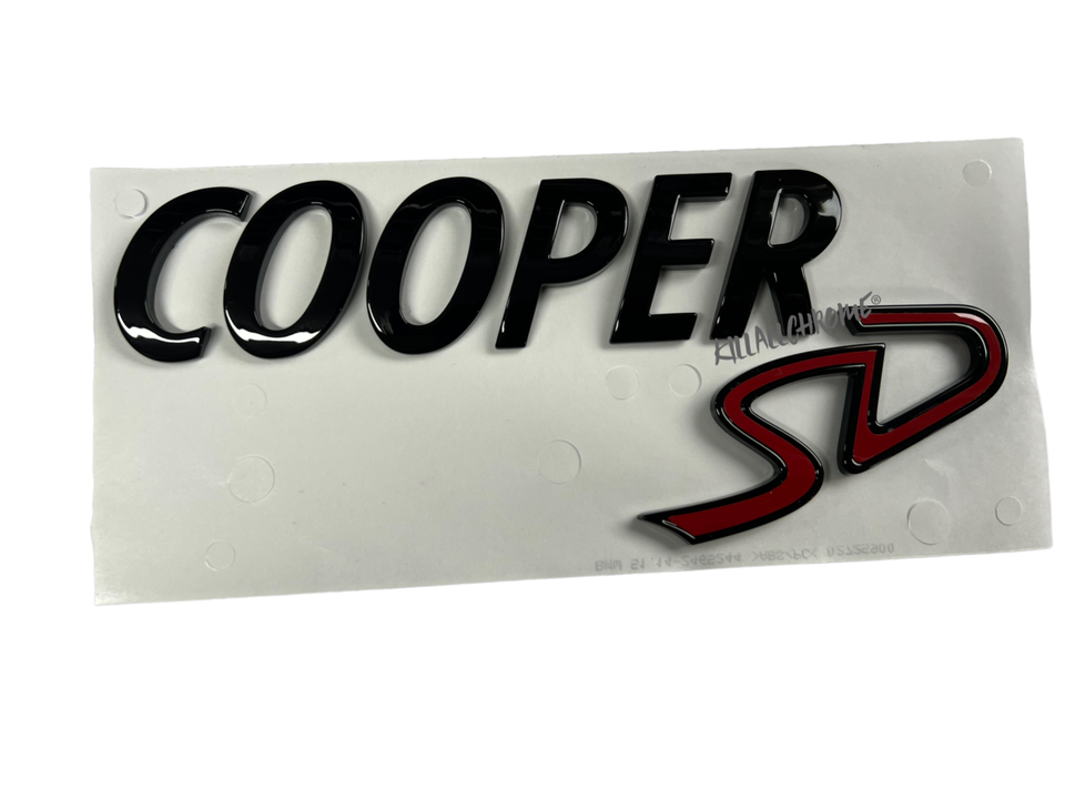 MINI GENUINE F54 F55 F56 F57 F60 BLACK COOPER SD BOOT BADGE EMBLEM ...