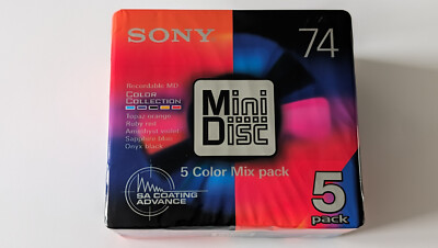 MiniDisc MD SONY Color MIx 74 Japan 5pack | eBay