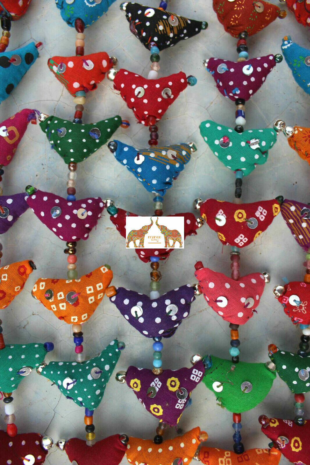 Handmade Indian Tota Bird Bell Prosperity Hens Hanging String X Mas Ornaments | eBay