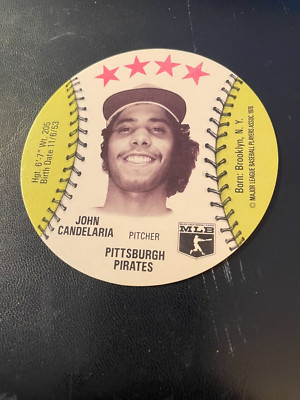1976 Buckmans MSA Baseball Disc- John Candelaria - Pittsburgh Pirates ...