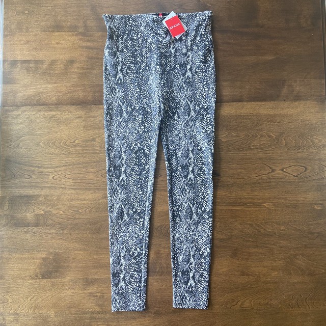 Spanx Faux Leather Snake Shine Legging Gray Snake Large HTF - for sale ...