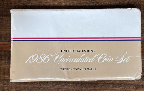 1986 - P&D Uncirculated US Mint Coin Set in OGP | eBay