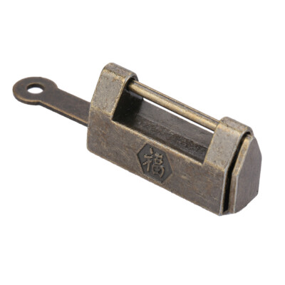 Small Chinese Vintage Padlock Antique Style Lock Key Fit For Jewelry ...