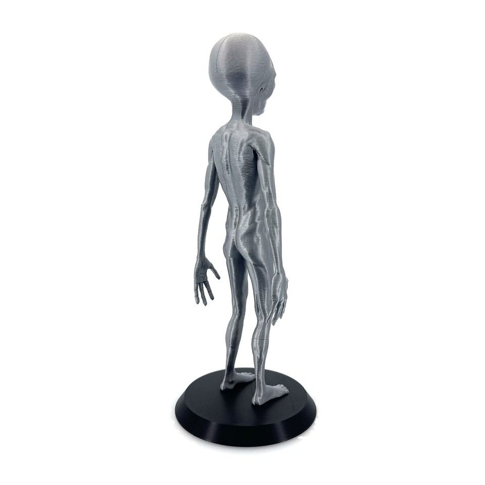 Grey Alien Figurine 3D Printed Full Body | Extraterrestrial Statue Sci ...