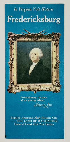1970s Historic Fredericksburg VA VTG Travel Brochure Colonial Civil War ...