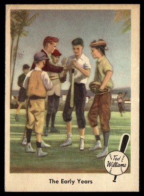 1959 Fleer Ted Williams Early Years Ted Williams Boston Red Sox #1 | eBay