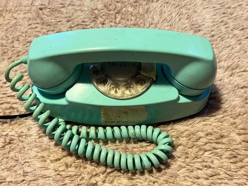 Princess Phone Rotary Dial Telephone Aqua Blue VTG Movie Prop Detroit ...