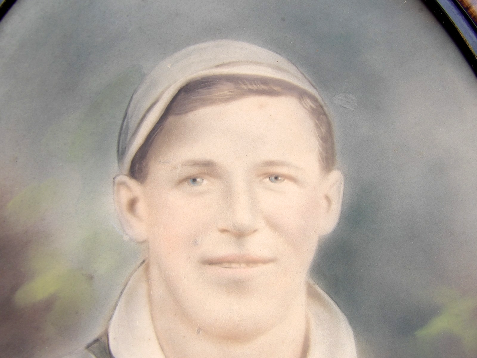 1880's antique HAND DRAWN PAINTED baseball player LARGE oval BUW team ...