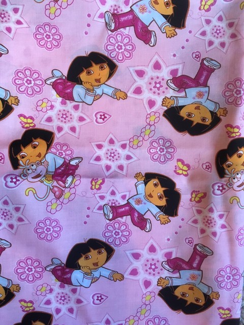 Dora the Explorer Pink Cotton Fabric 62 x 44 inches | eBay