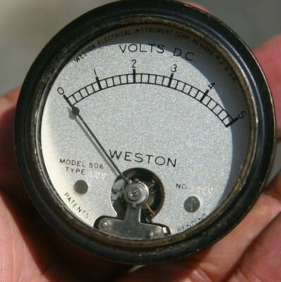 Weston Vintage Model 506 Type 109 DC Volts 0-5 Gauge -D | eBay