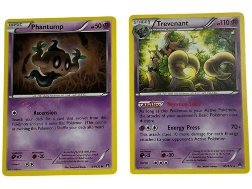 Trevenant Evolution Chain Set - XY Break Point - Vintage Pokemon Card ...