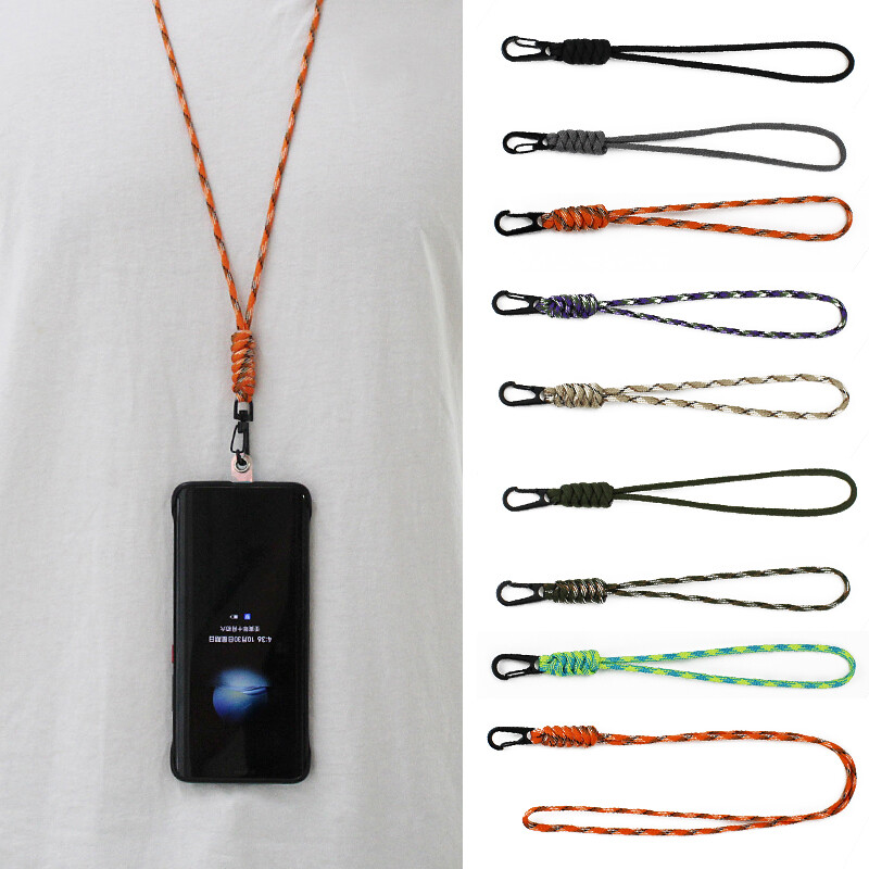 Strong Rope Neck/Wrist ID Lanyard Metal Clip For Keys ID Card Pass ...