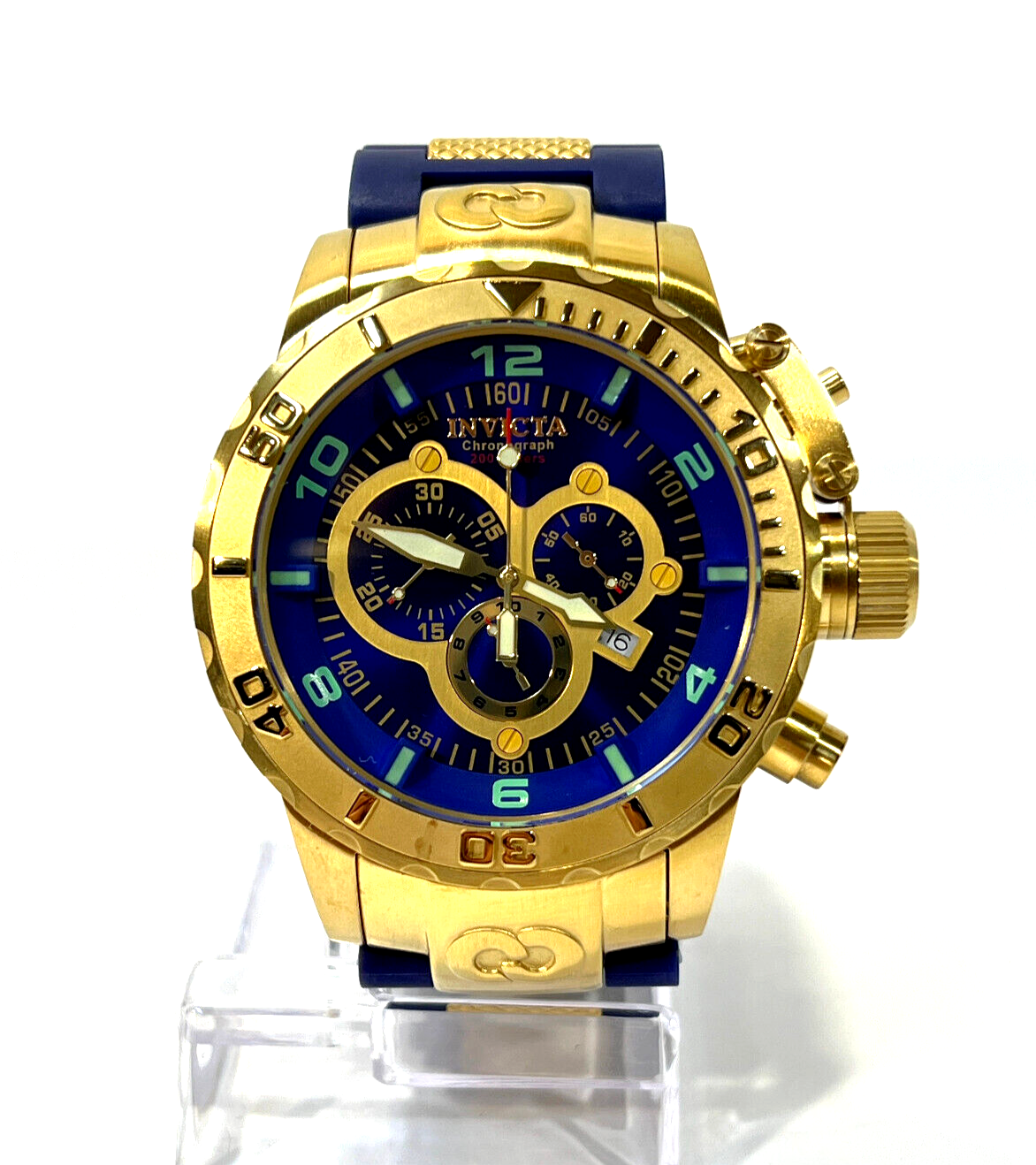 Invicta Corduba 6676 Chronograph Blue Gold 52mm Swiss Quartz Mens Watch ...