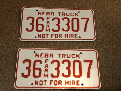 VINTAGE NEBRASKA FARM LICENSE PLATE | eBay