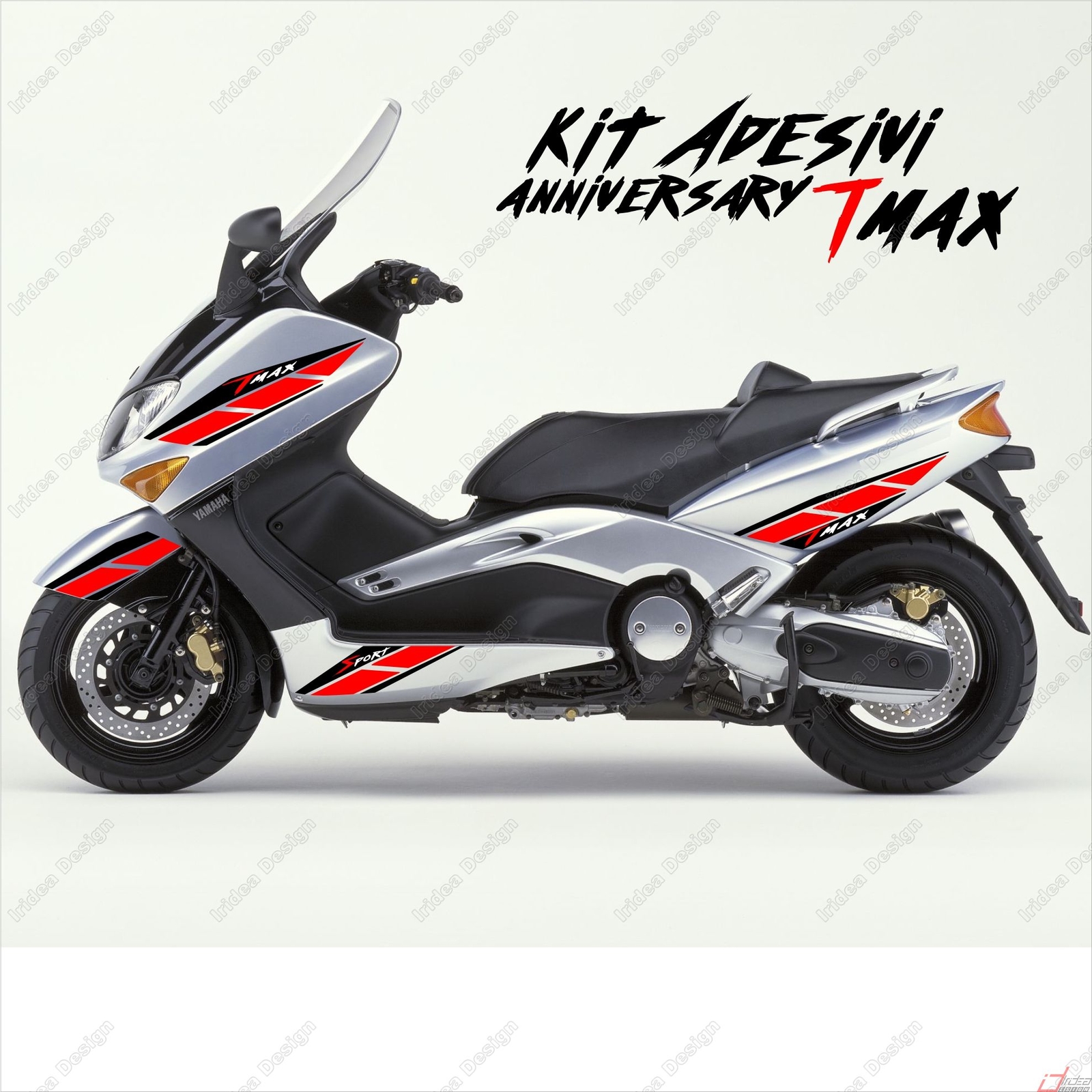 Stickers Anniversary Graphic Compatible Yamaha Tmax T-Max 01 07 Black ...
