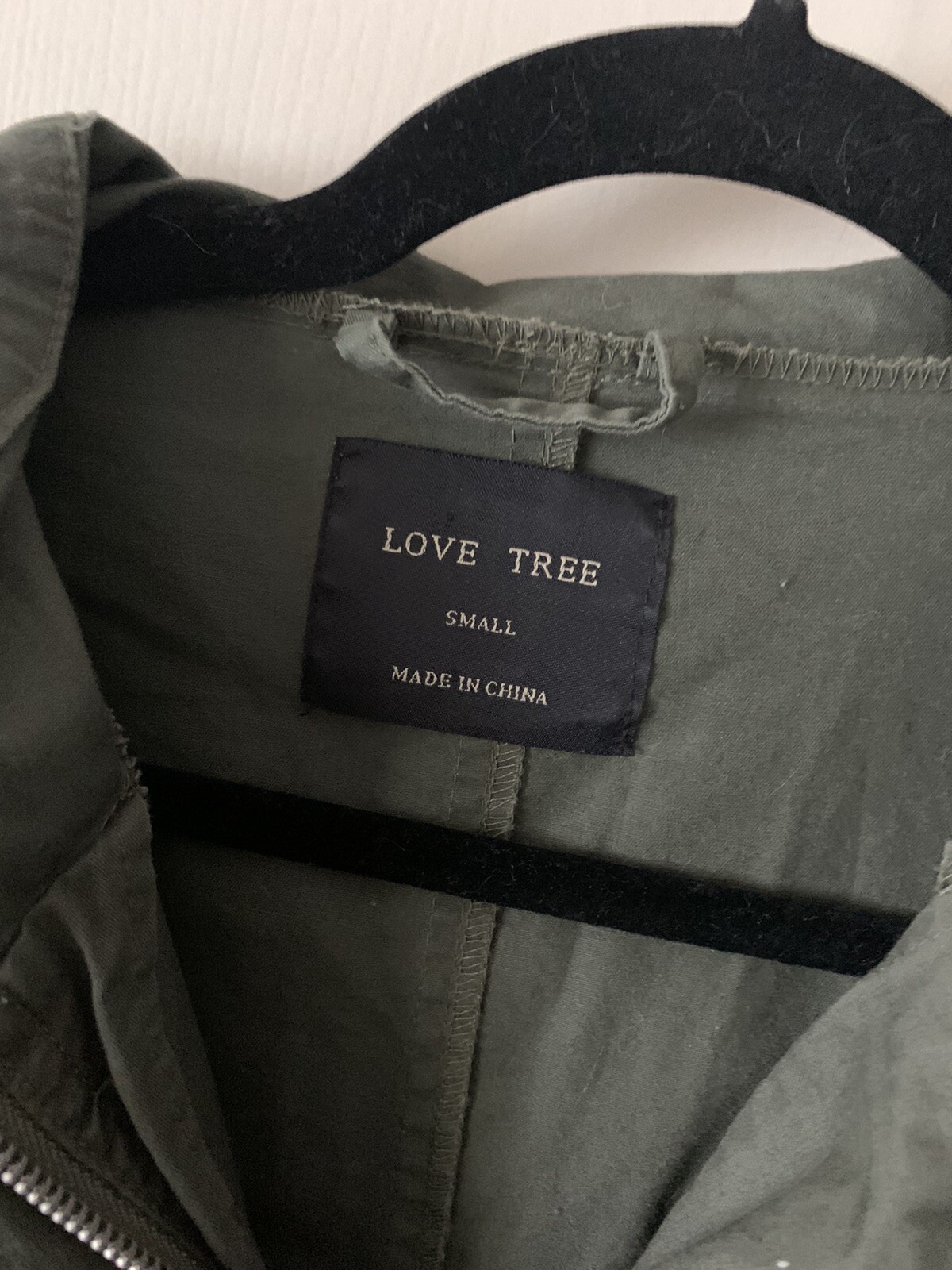 Love Tree Women Green Jacket Small Military Green Hooded | eBay