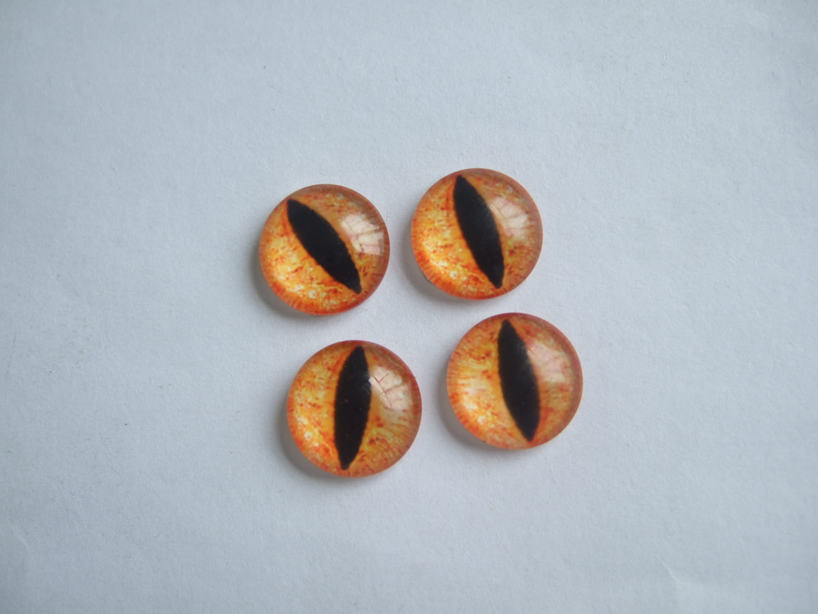 20pcs 12mm Round Dragon Eyes Glass Cameo Cabochons Jewellery Craft ...