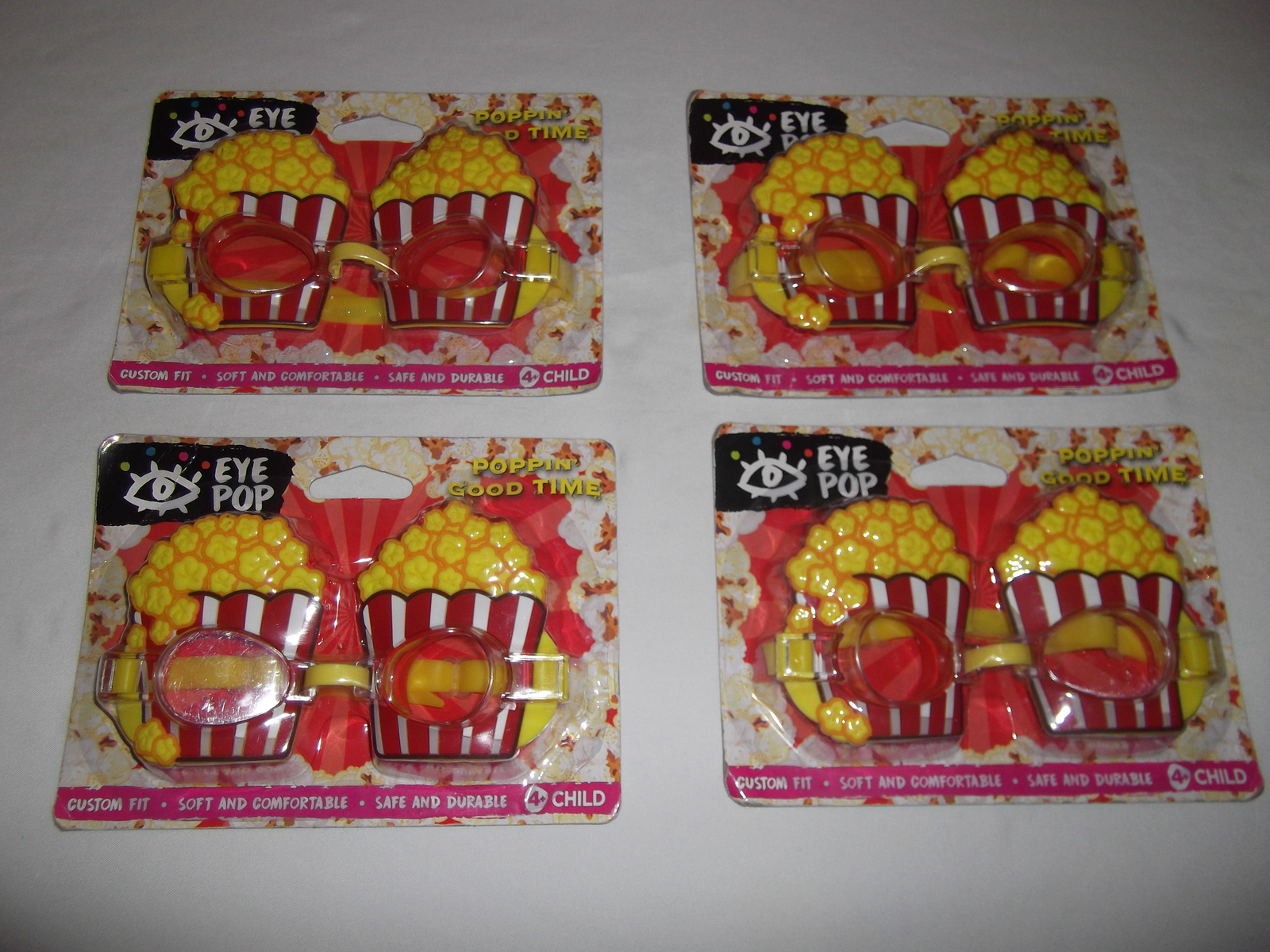 4 Swim Goggles Kids Children’s Pool Party Favor Birthday Movie Popcorn ...