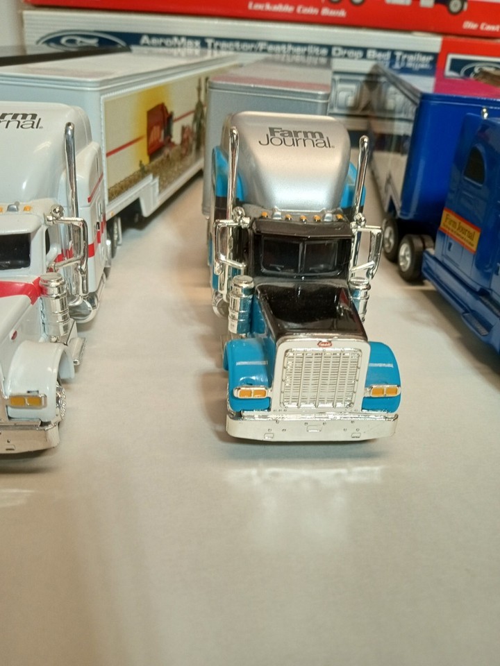 5 Diecast Limited Ed Farm Journal Tractor Trailer Rigs Ford Peterbilts ...