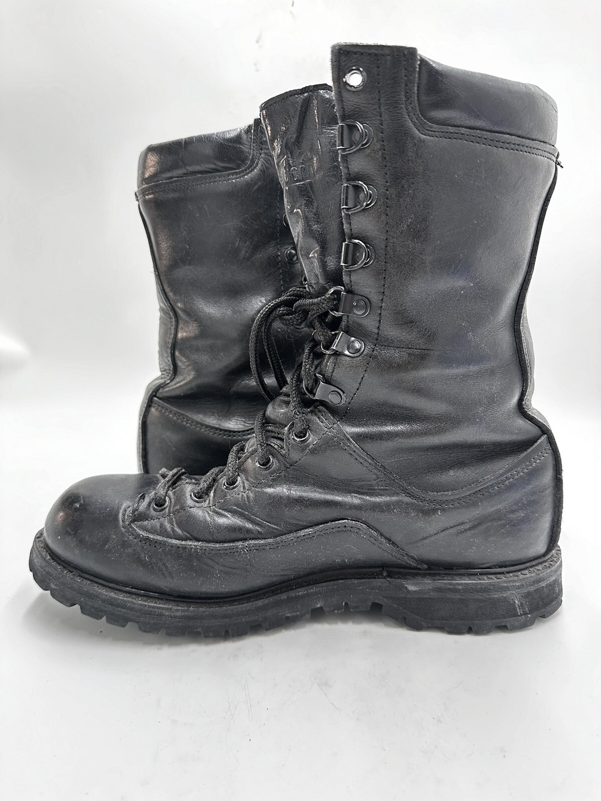 Matterhorn Black Leather Boots Made In The USA Size 9… - Gem