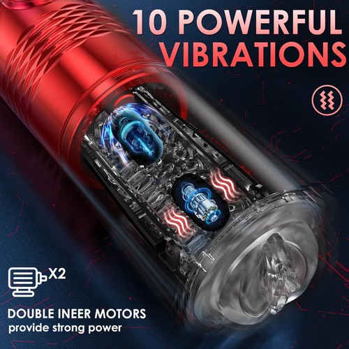 Male Automatic Masturbater HandsFree Thrusting Cup Vibrator Stroker ...