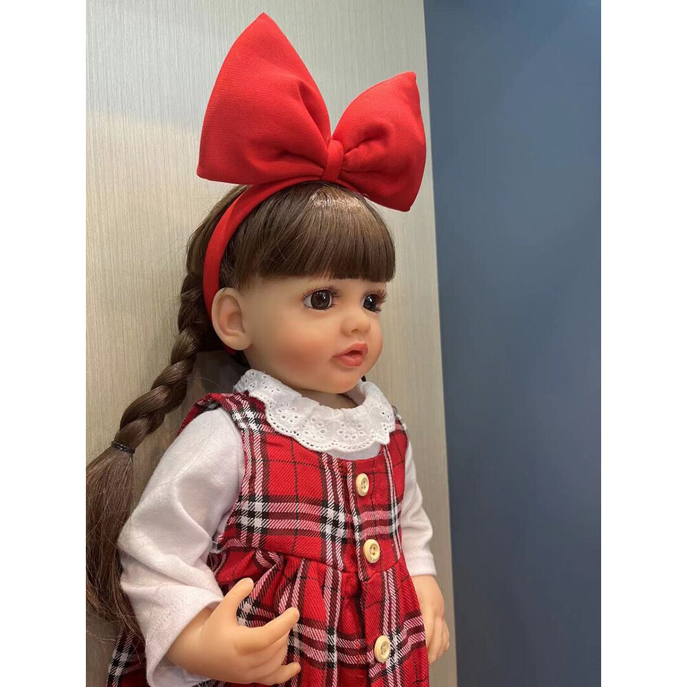 Washable Reborn Baby Dolls 22" Full Body Vinyl Silicone Girl Doll ...
