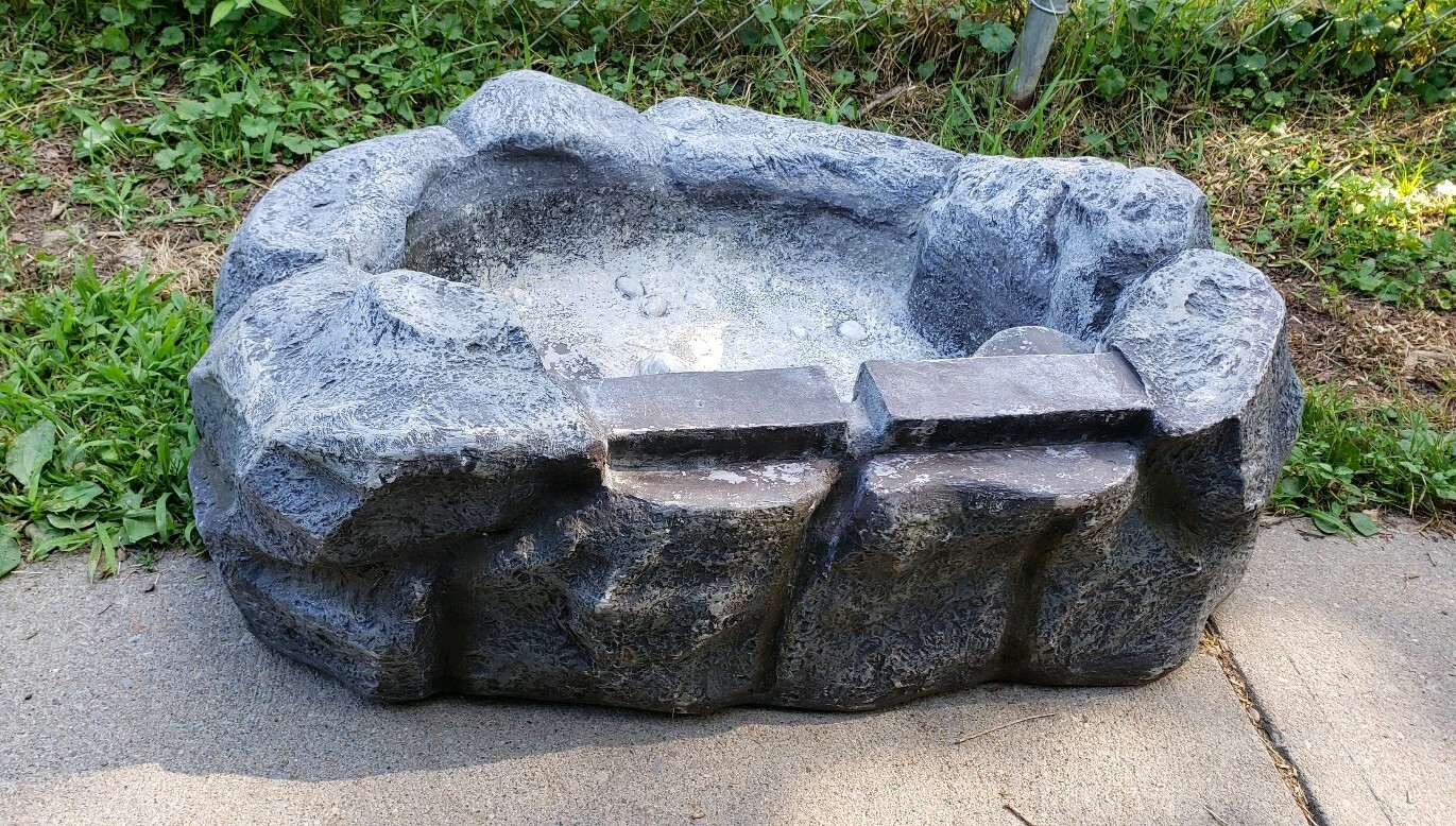 Outdoor Artificial Rock Garden Pond Lawn Decor Koi Fish Home Exterior ...