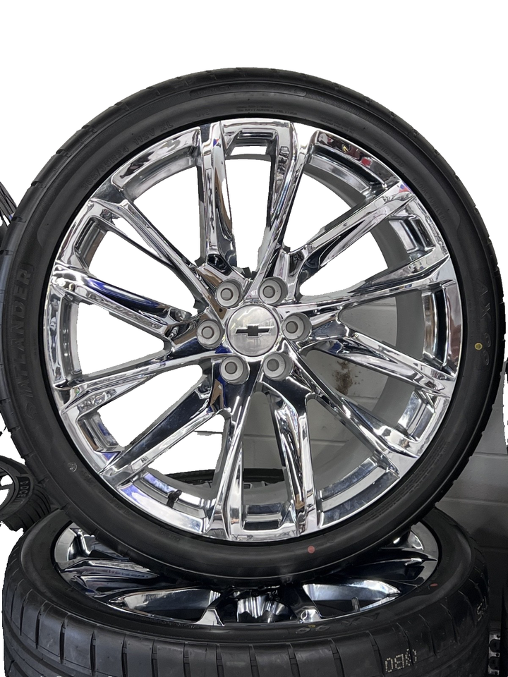 24" OEM BLACK RST Trailboss Chevy LTZ GMC Cadillac Wheels Rims Tires ...