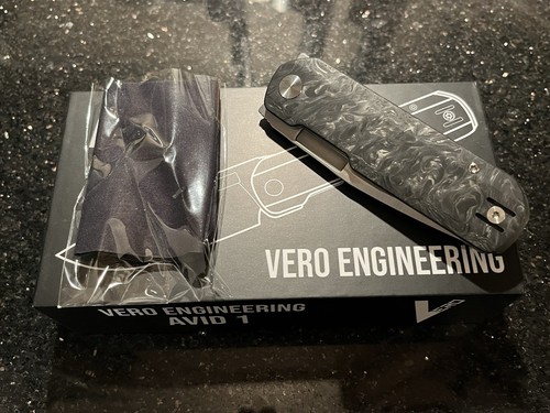 Vero Engineering Avid-1 S45VN Machine Belt Satin with Marbled Carbon Fiber | eBay