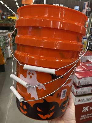 Home Depot Halloween Bucket Viral TikTok Bats Ghost Bucket Ships Fast ...