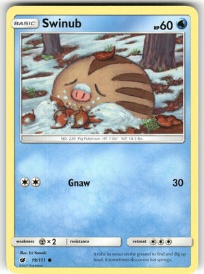Swinub 19/111 Common Crimson Invasion Pokemon Near Mint | eBay