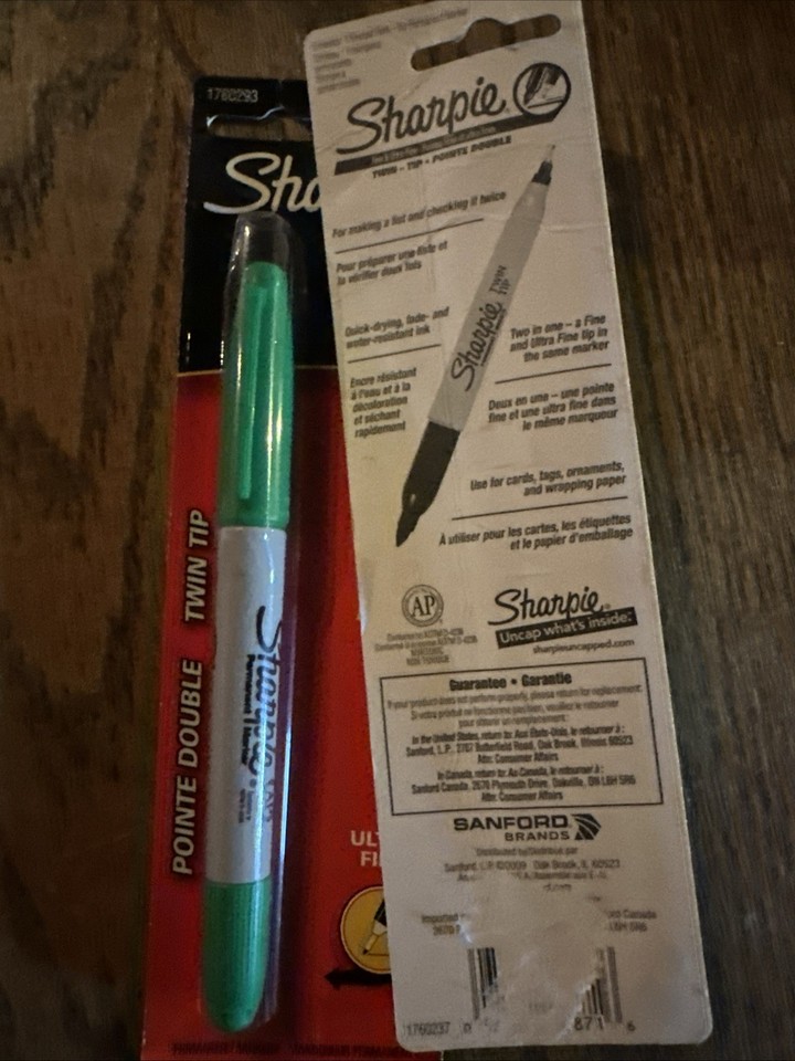 SHARPIE Green Pointe Double Twin Tip Ultra Fine Permanent Marker | eBay