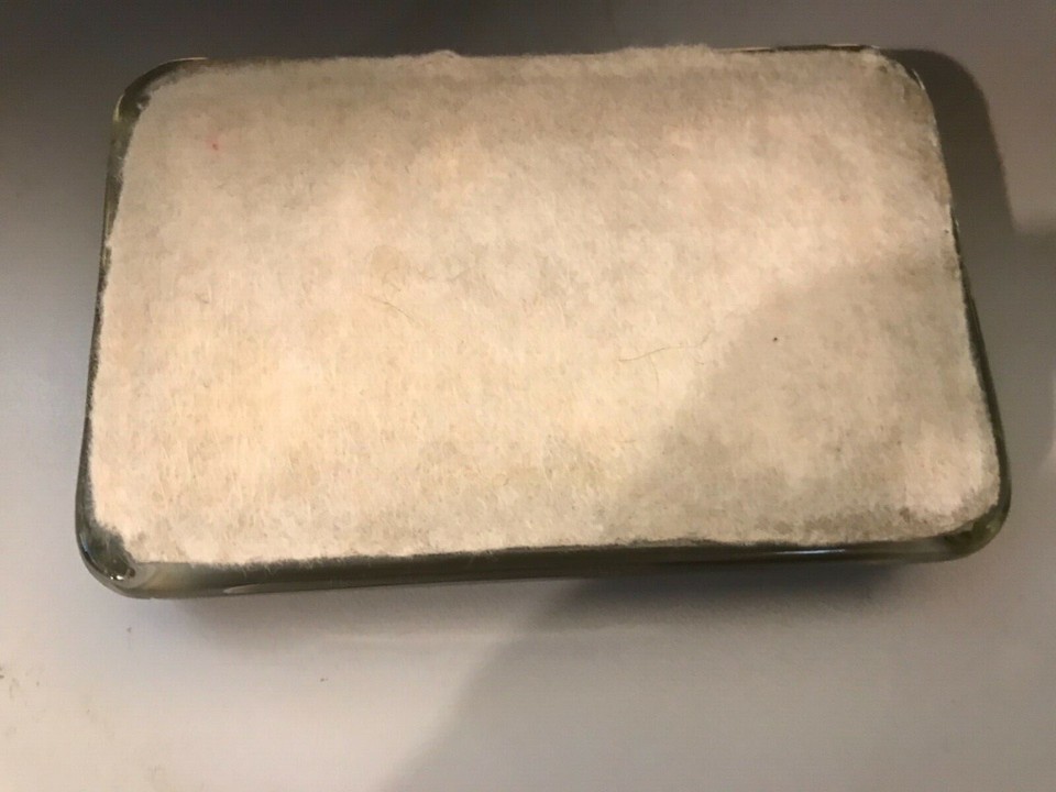 Vintage Smile Needlepoint Sampler Glass Paperweight Mid-Century 4.5” x3 ...