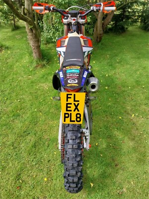 KTM EXC REG PLATE GASGAS EC ECF HUSQVARNA TE FE FLEXIBLE REG PLATE ...