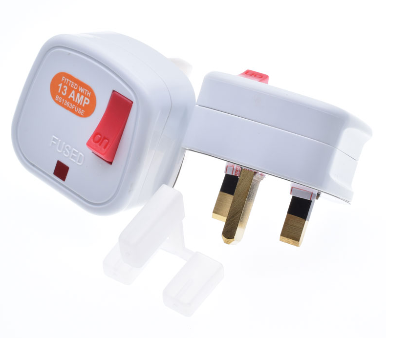 3 Pin Wall UK Singapore Rewireable Power Plug AC100~250V 13A Fused ...