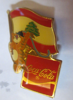 Coca-Cola XXIV Olympiad Seoul Korea Olympic Flag Pin Lebanon 1983 | eBay