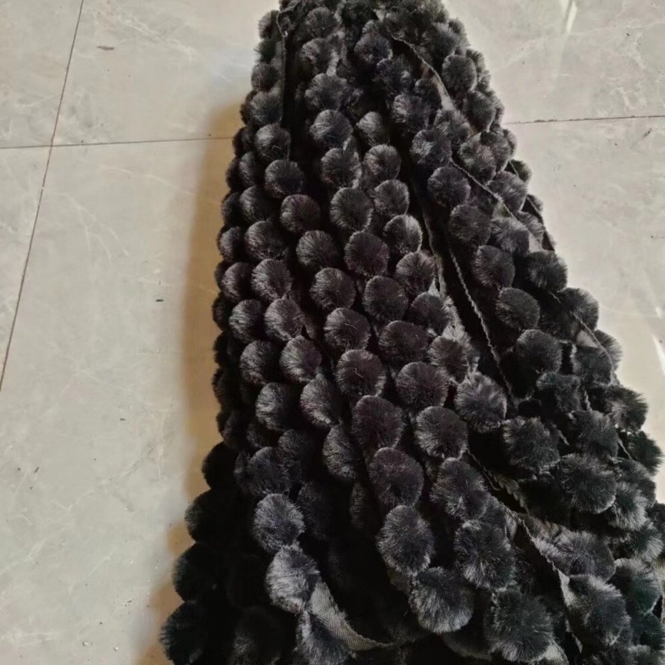 2 Meters Pom Faux Fur Edging Trims Bias Binding Tape for Clothes Rabbit ...