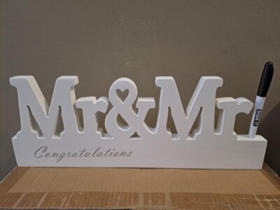 Wedding Sign Souvenir Mr & Mr | eBay Australia