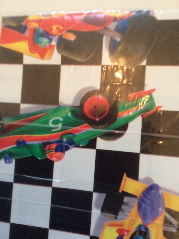 American Greetings Race Cars Speedway USA Made Carlton Cards Birthday ...