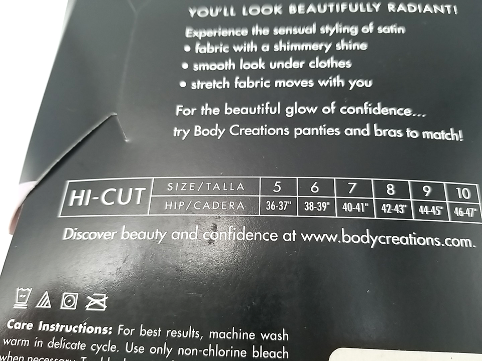 Hanes Her Way Body Creations Satin Hi-Cut Panties 2-Pair Size 10 Pink ...