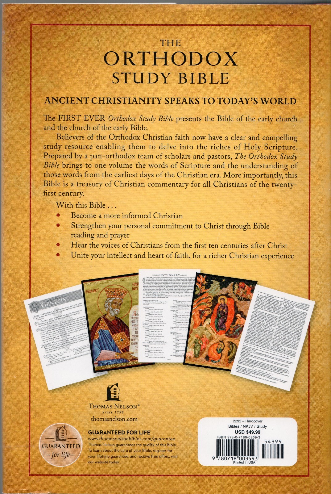 The Orthodox Study Bible Ancient Christianity Speaks to Today's World ...