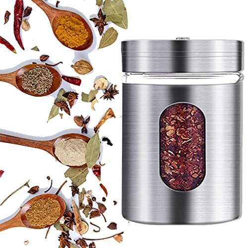 1 Pack Large Salt Shaker With 3 Adjustable Pour Holes Stainless Steel ...