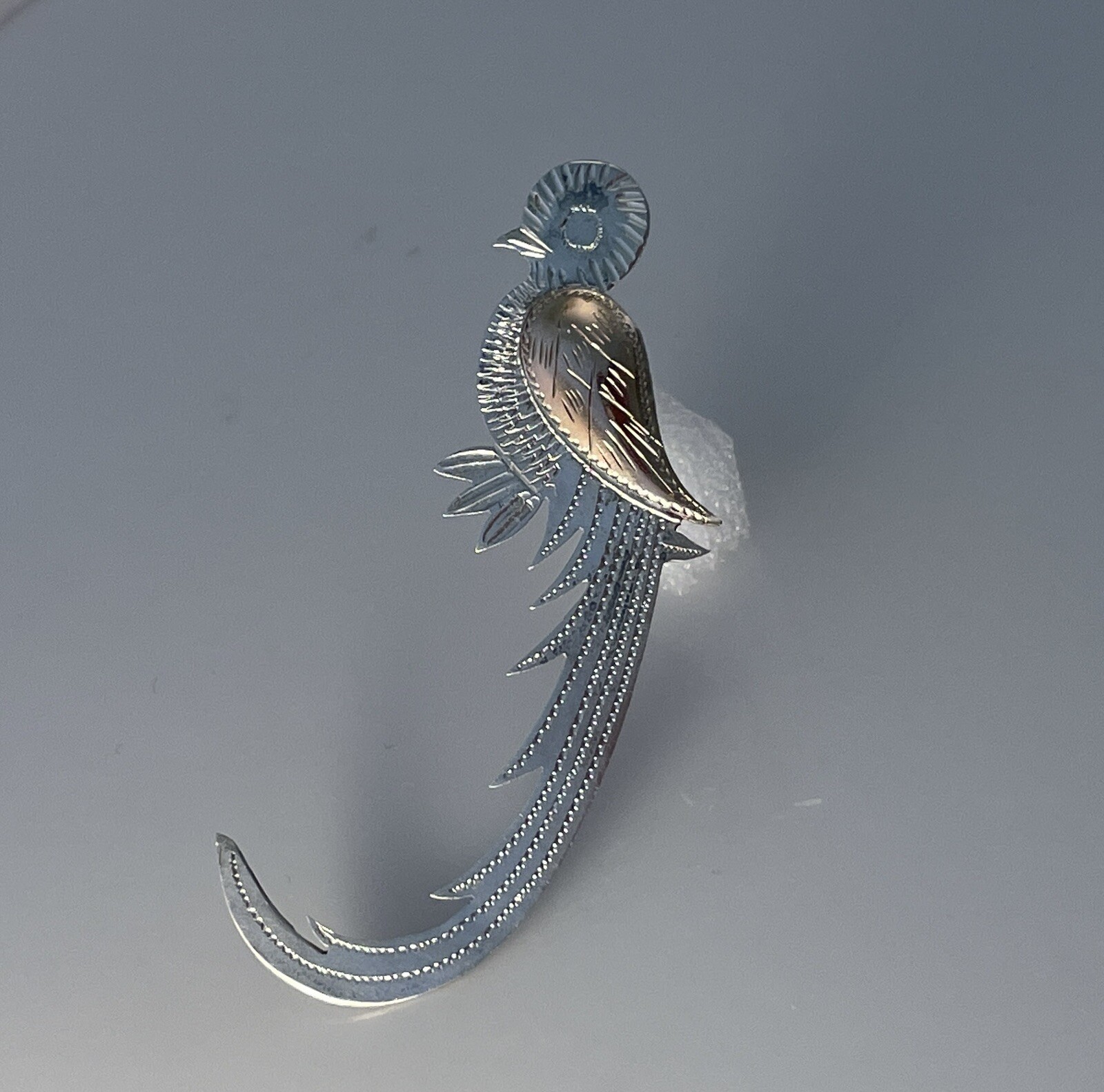 900 Sterling Silver Vintage Quetzal Bird Pin Brooch Guatemala Jewelry ...