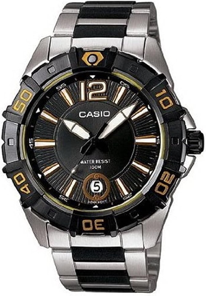 Casio Men's MTD1070D-1A2V 100 Meter water resistant Watch with Black ...