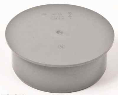 Waste Pipe 40 mm Cap / Stop End - Push-Fit / Compression - Grey | eBay