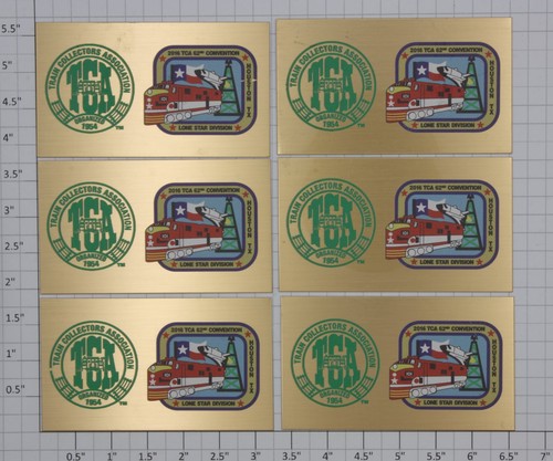 2016-62 National / Houston TCA Convention Brass Meet Plates (Set of 6 ...