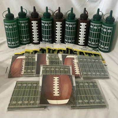 Football Tailgate Party Supplies: Tape Banner, Condiment Bottles ...